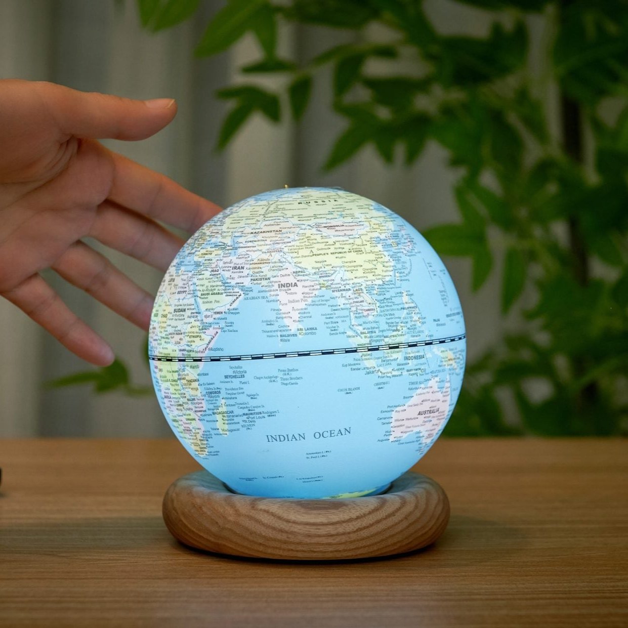 Gingko Design Mini Atlas Globe Lamp - Sky Blue | Science Museum Shop