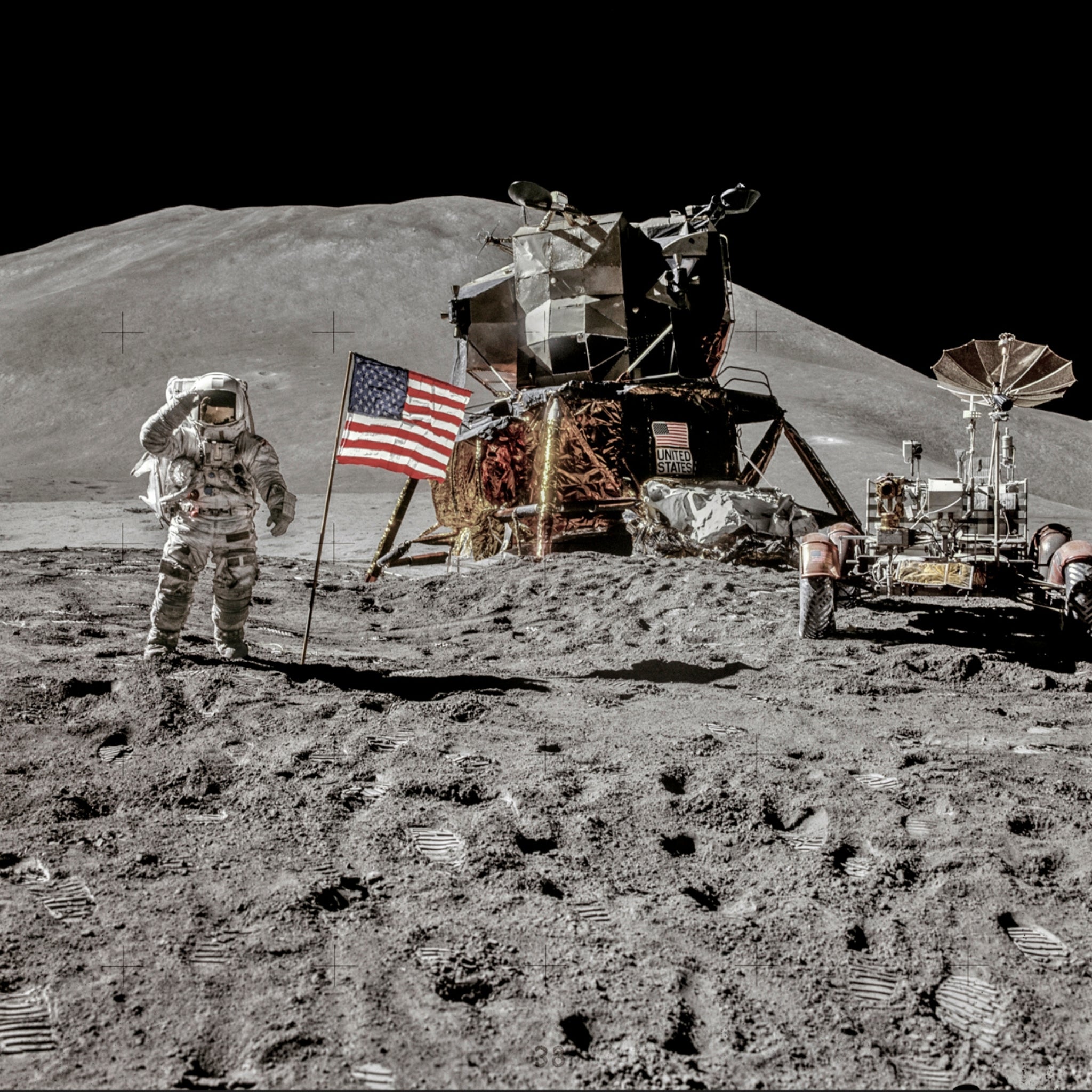 Irwin with LEM Print | Science Museum Shop