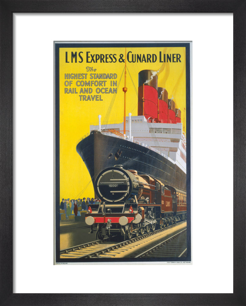 'LMS Expres and Cunard Liner', LMS poster, 1923-1947. | Science Museum Shop