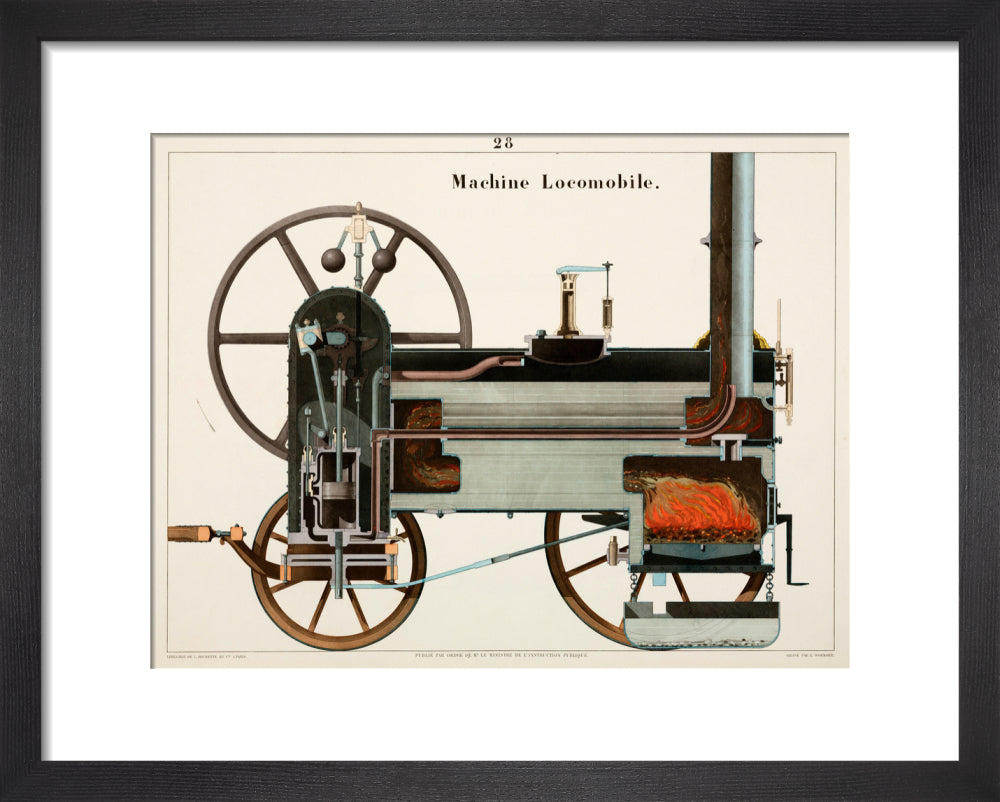 Steam locomotive, 1856. | Science Museum Shop