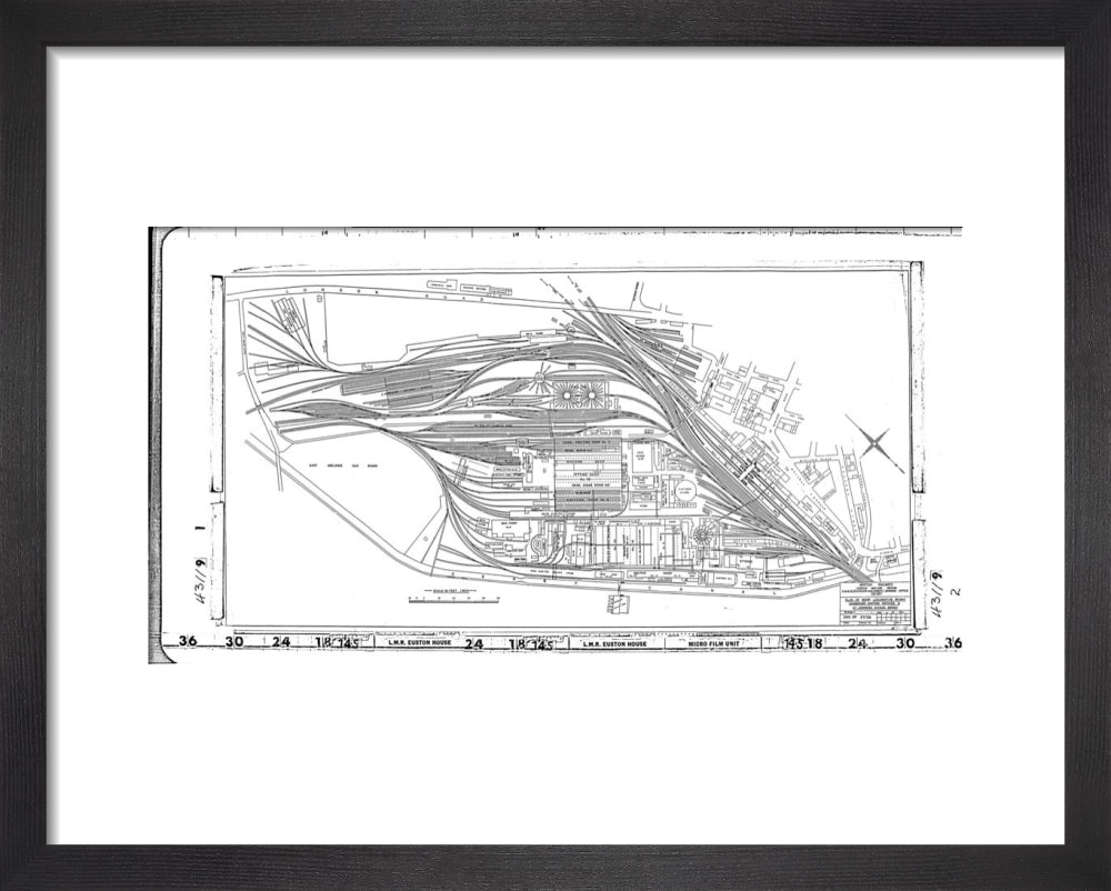 Trackplan of Derby station, locomotive works, offices and Saint Andrew ...