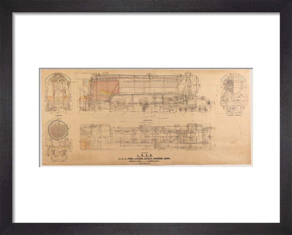 Sectional general arrangement drawing of LNER Class A3 4-6-2, Q-96 (Fl ...