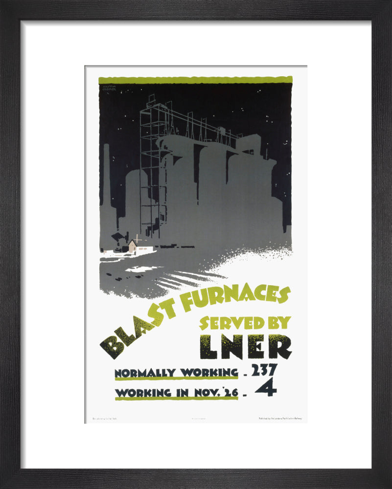 ‘Blast Furnaces Served by LNER’, LNER poster, 1926. | Science Museum Shop