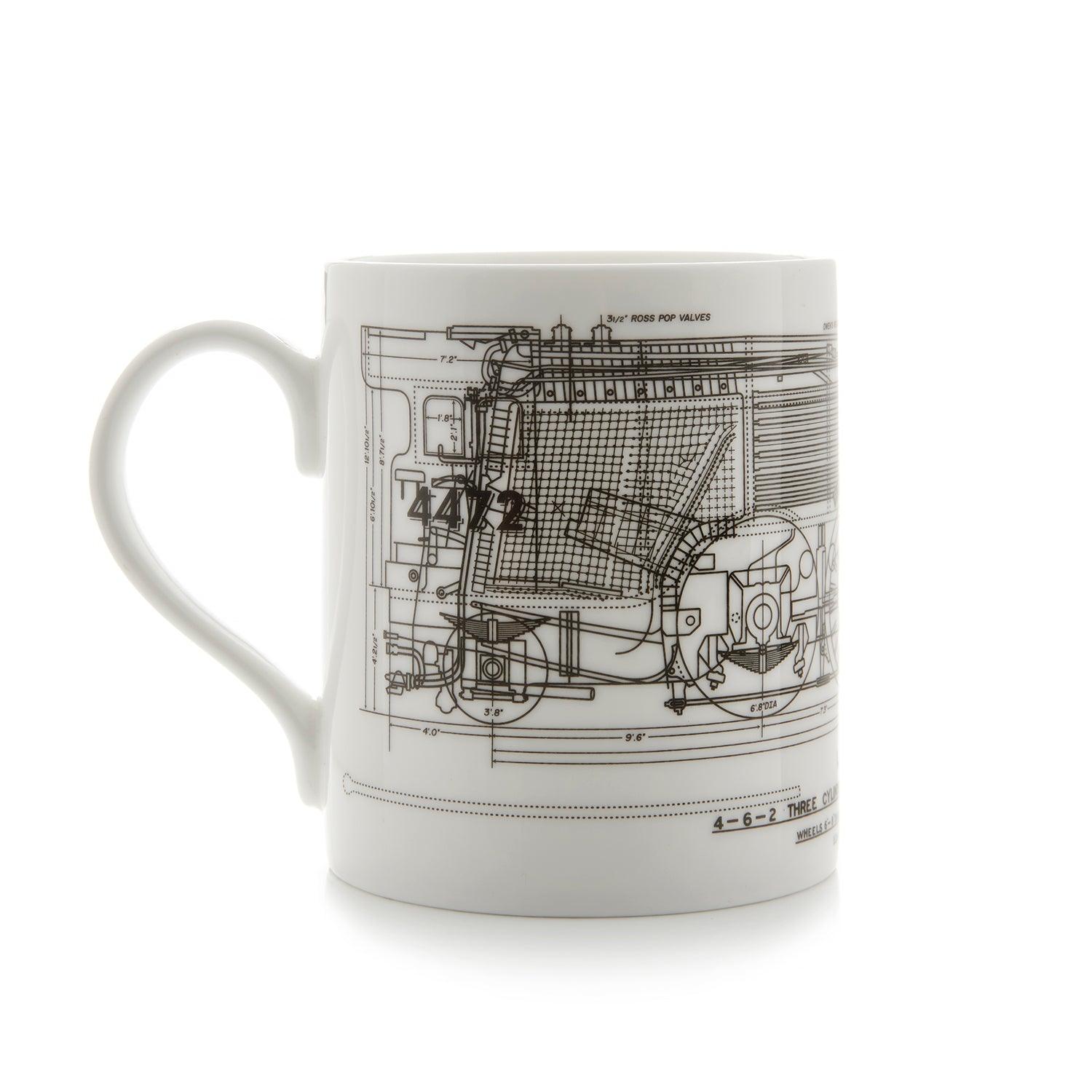 Flying Scotsman Blueprint Mug | Science Museum Shop